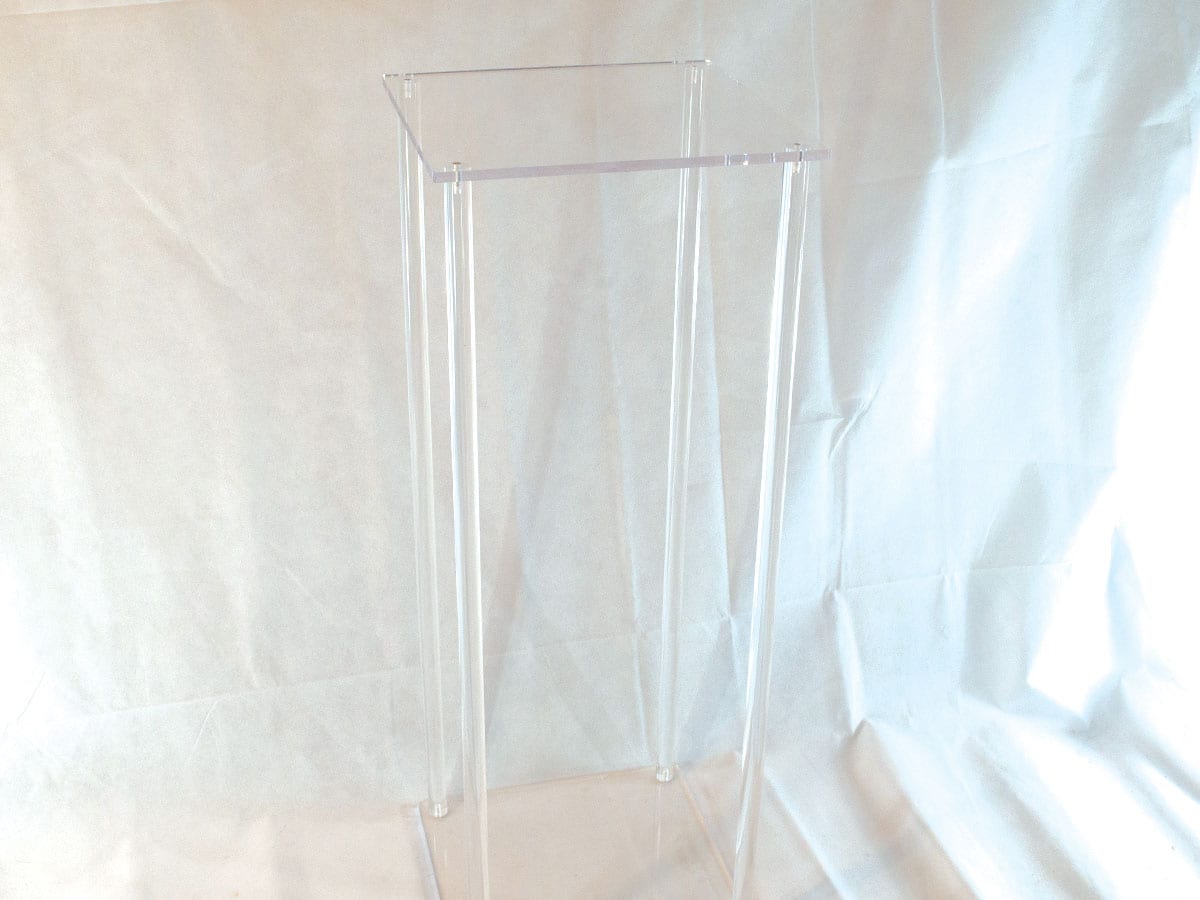 Tall Clear Acrylic Stands | Northumberland Event Rentals