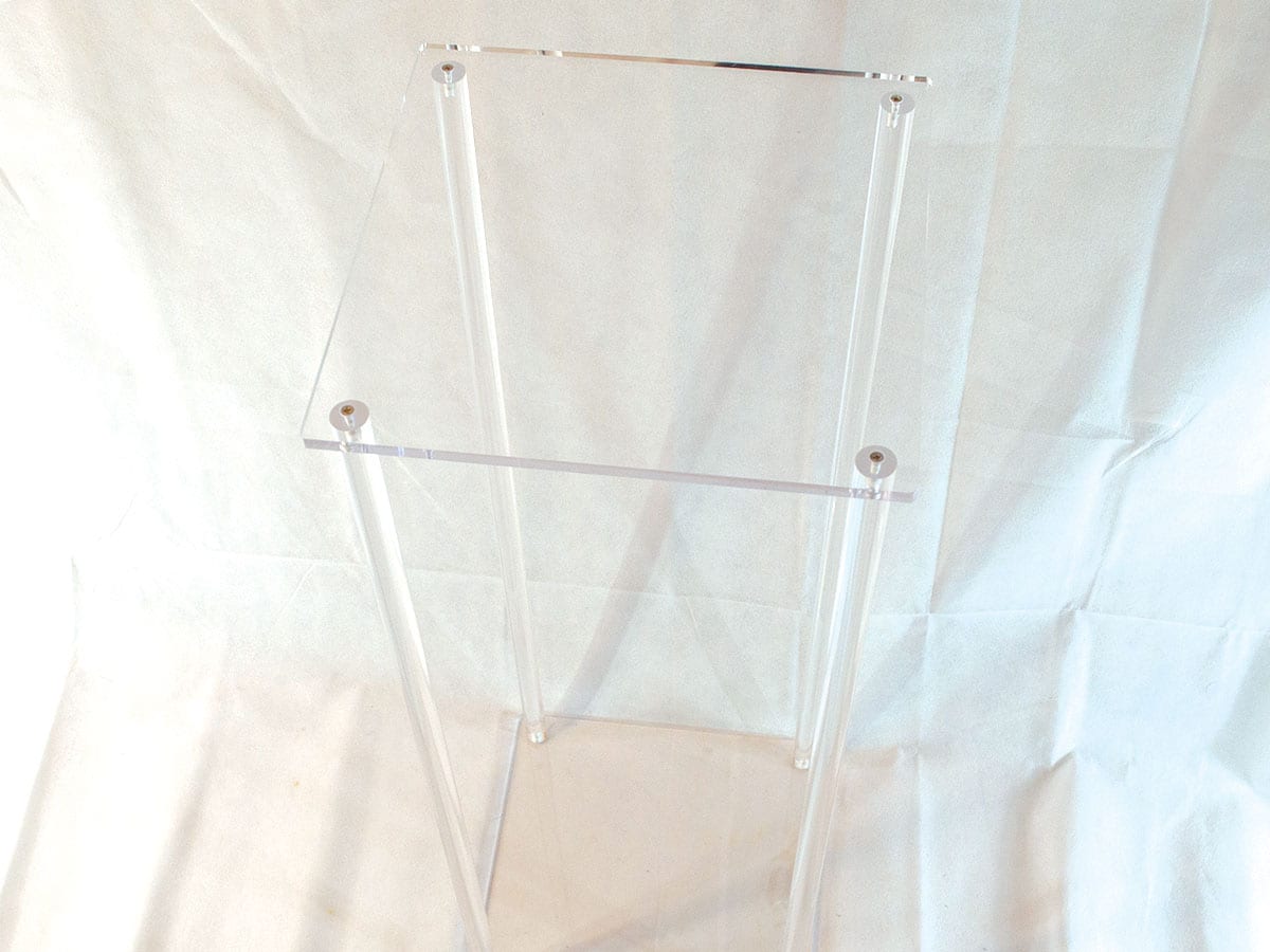 Tall Clear Acrylic Stands | Northumberland Event Rentals