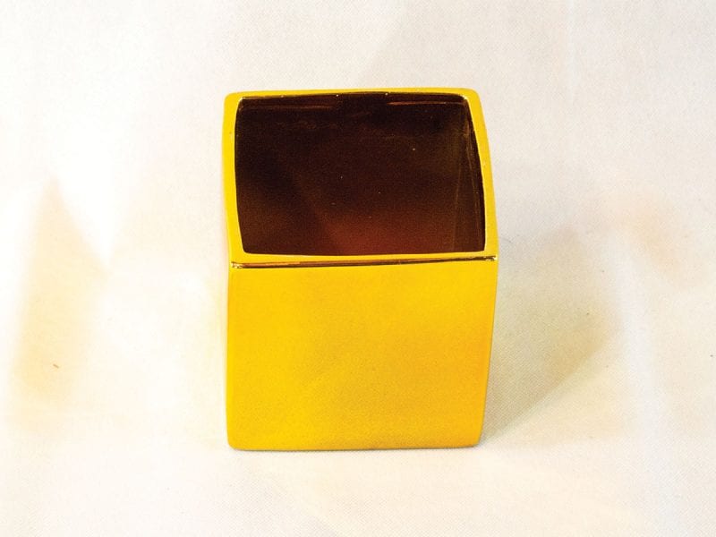 Gold Square Vases | Northumberland Event Rentals