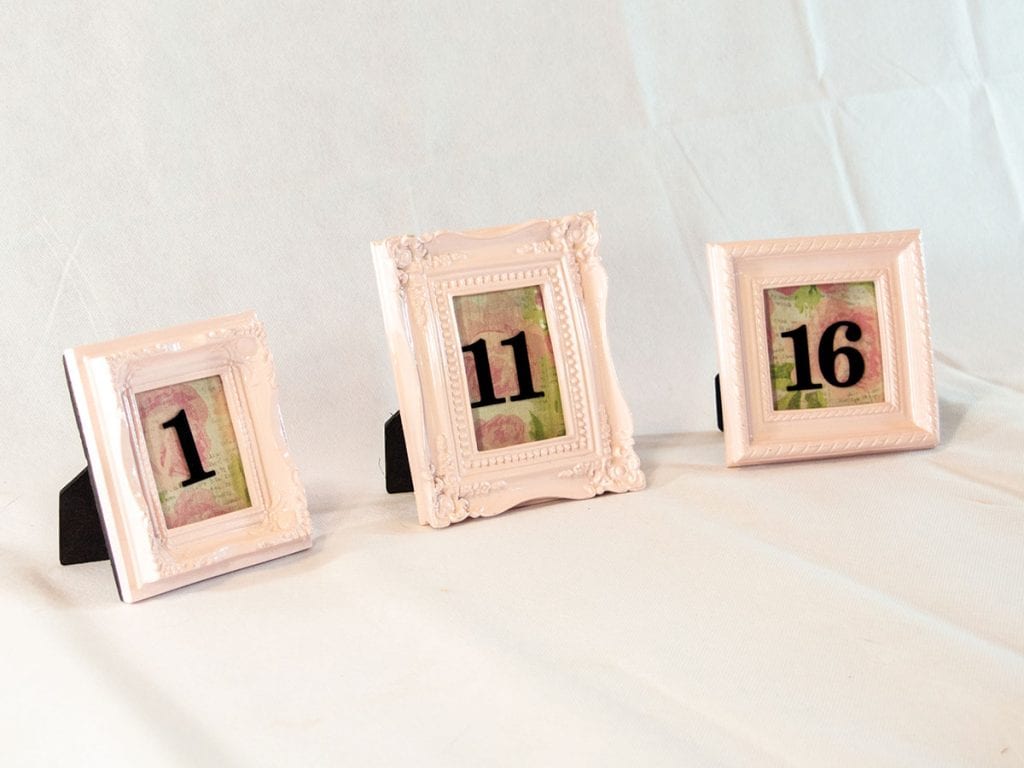 Light Pink Picture Frames - 1 to 16 | Northumberland Event Rentals